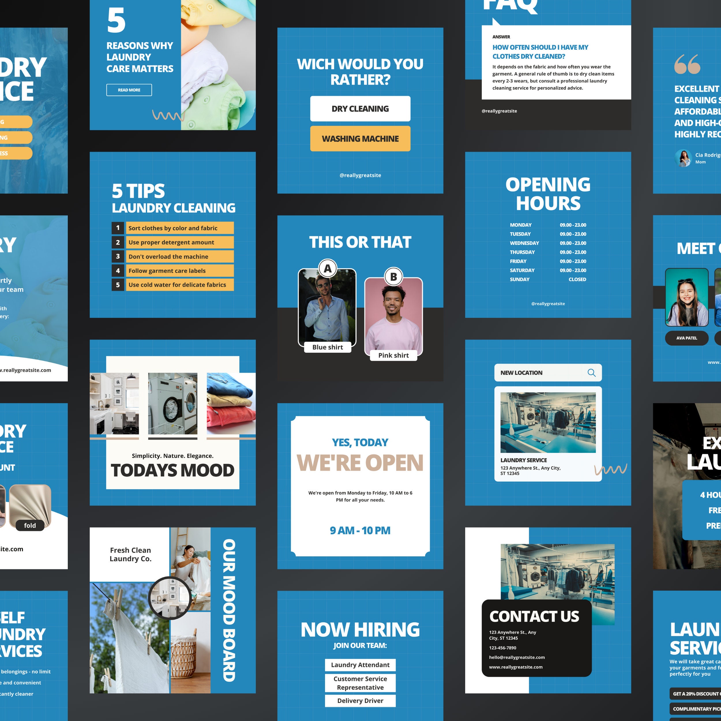 Dry Cleaning Canva Template, Laundry Service Template, Laundry Room ...