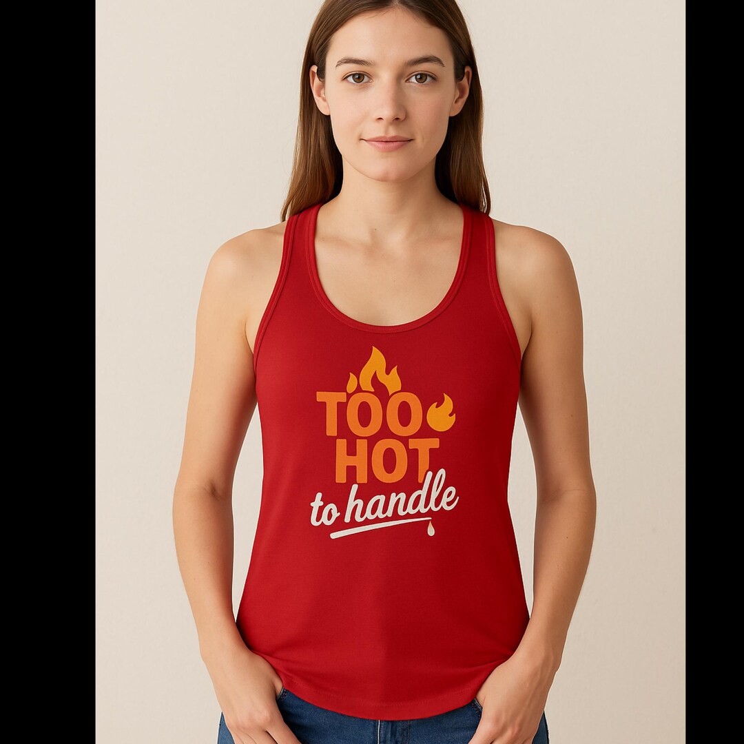 Racerback Tank Top: Sassy Fire Graphic, Beach Party Tee - Etsy