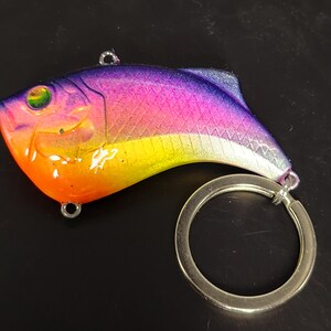 2 1/2" Fish Key Ring (tequila Sunrise) - Custom Painted - Etsy