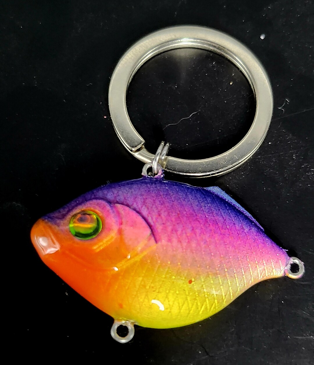 1 1/2" Fish Key Ring (tequila Sunrise) - Custom Painted - Etsy