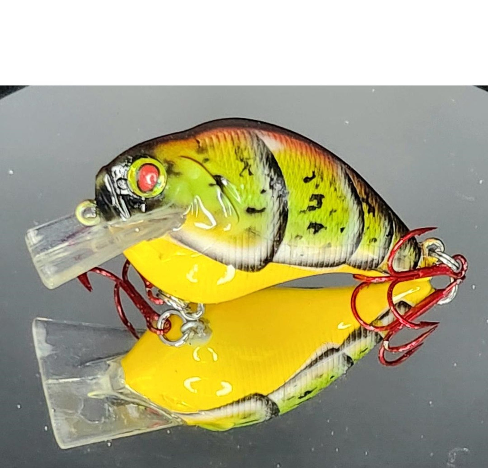 Yellow Green Crawl Fishing Lure, You Pick Body Style, Swim Depth and ...
