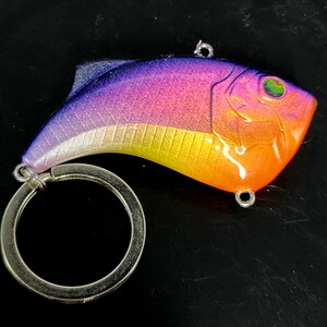 2 1/2" Fish Key Ring (tequila Sunrise) - Custom Painted - Etsy