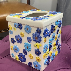Full-on Spring Heavy Ceramic Kleenex Box Cover - Etsy