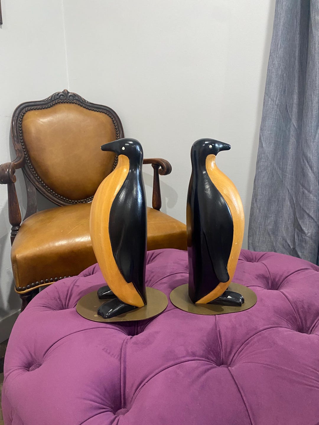 MCM Penguin Bookends - Etsy