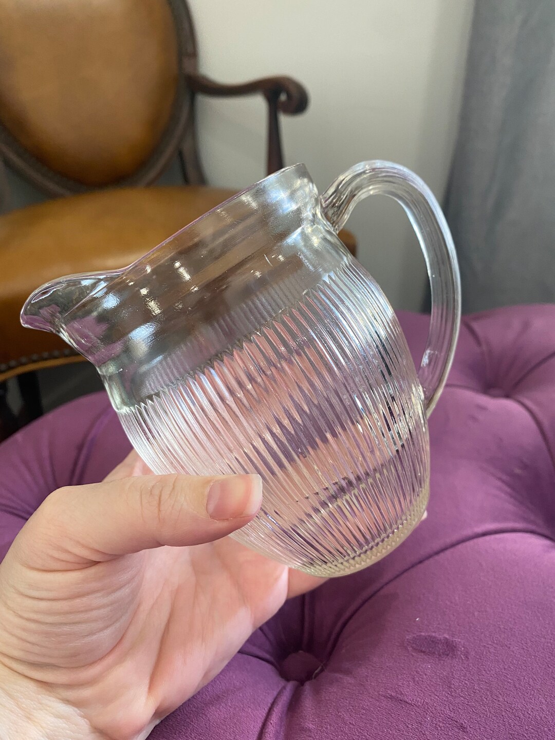 Depression Glass Pitcher - Etsy