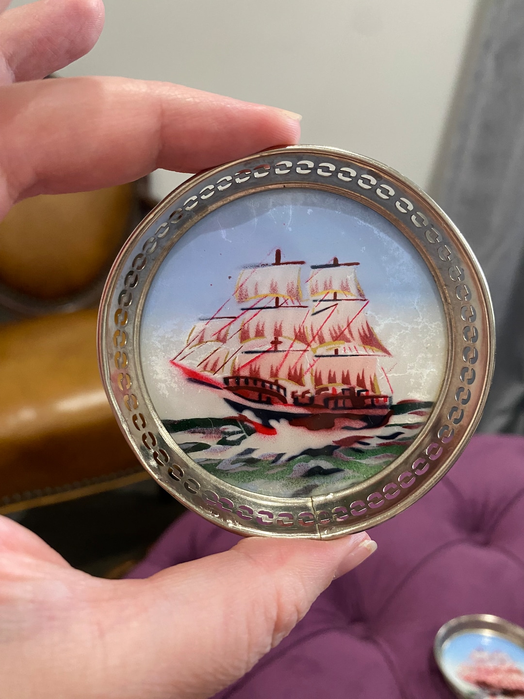 Set of 5 3” Sailing Ship Coasters - Etsy