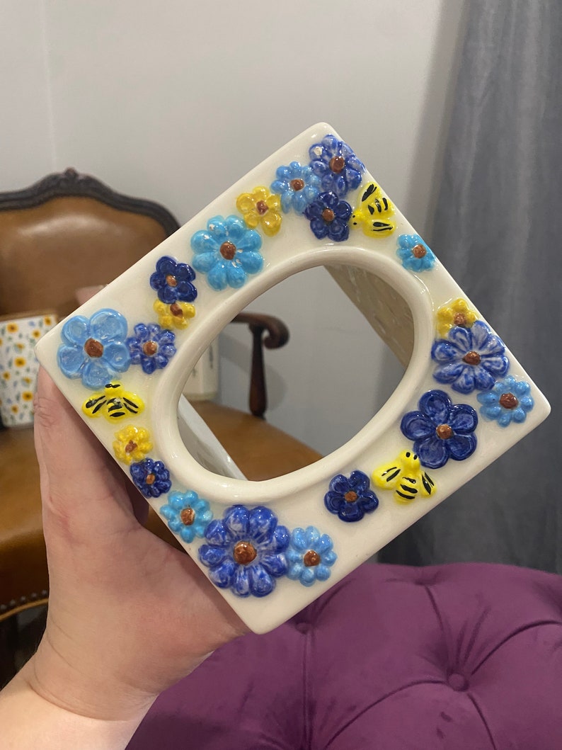 Full-on Spring Heavy Ceramic Kleenex Box Cover - Etsy