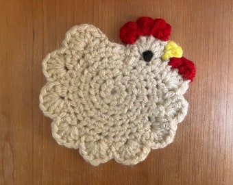 Chicken / Hen Coasters Set of 4, Farmhouse Decor, Rooster, Housewarming ...