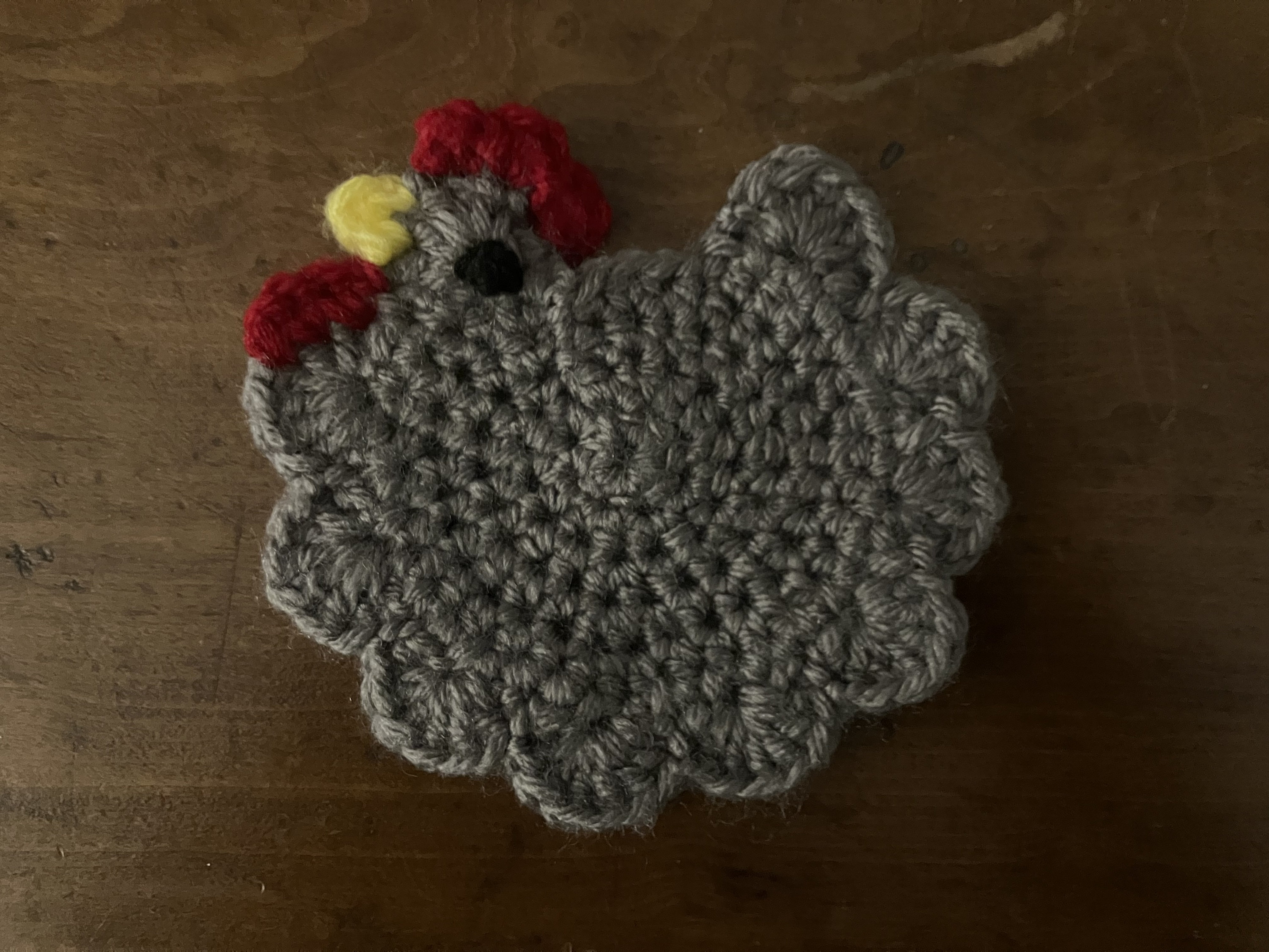 Crochet Chicken Coaster - Etsy
