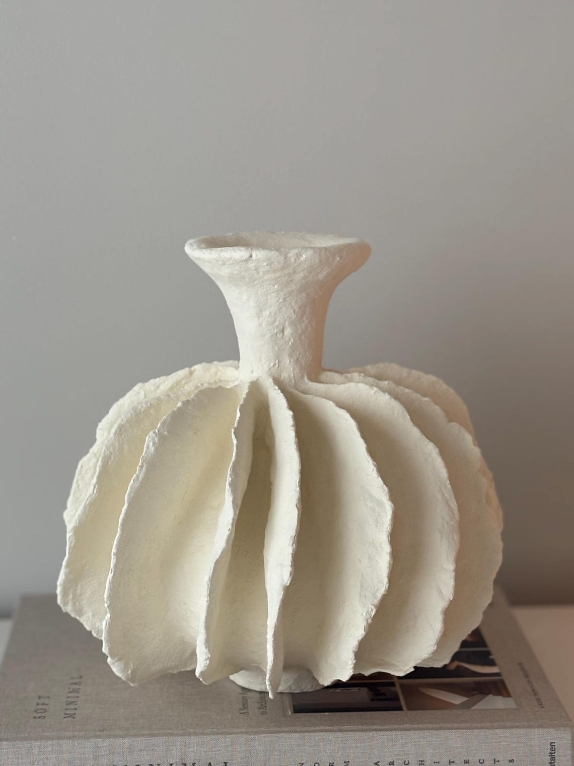 Handcrafted Paper Clay Sculpture Vase: Wabi-sabi Home Decor - Etsy