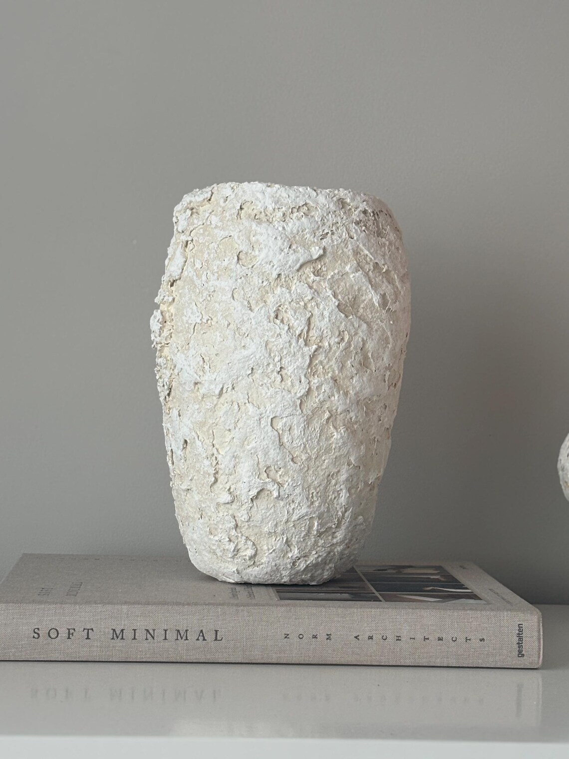 Textured Paper Clay Vase: Japandi Minimalist Pottery, London Handmade ...