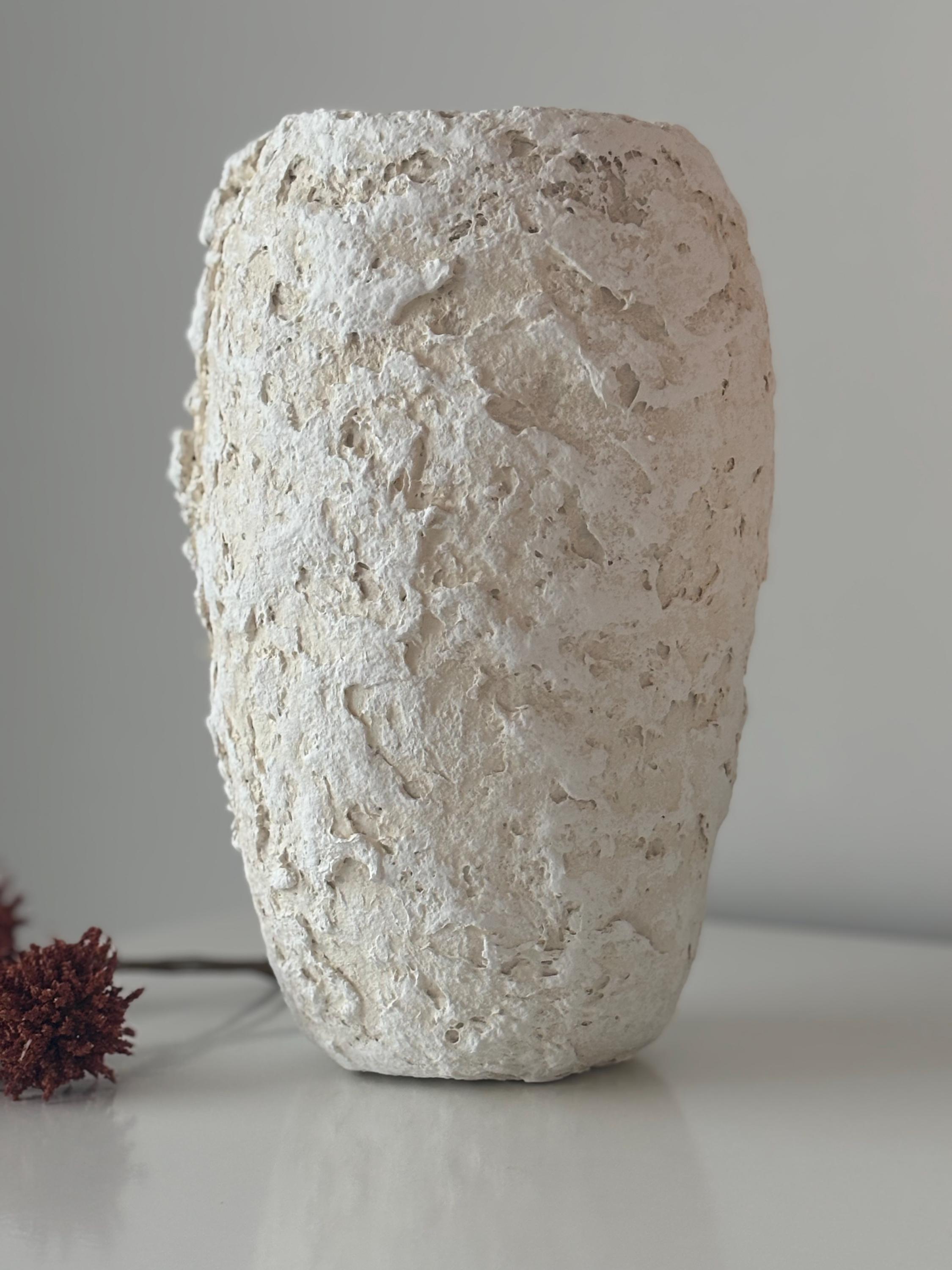 Textured Paper Clay Vase: Japandi Minimalist Pottery, London Handmade ...