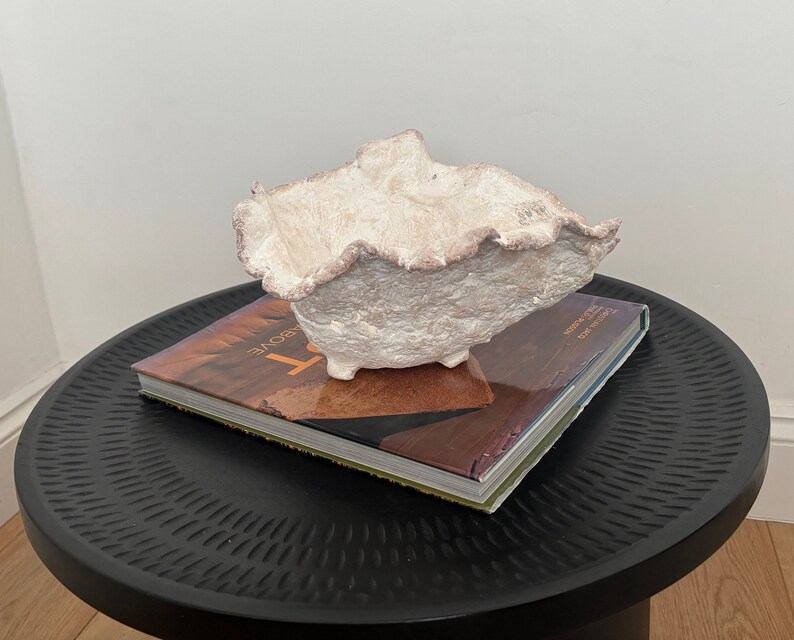 Nature Inspired Paper Mache Sculpture Bowl Wabi Sabi Vessel Art for ...