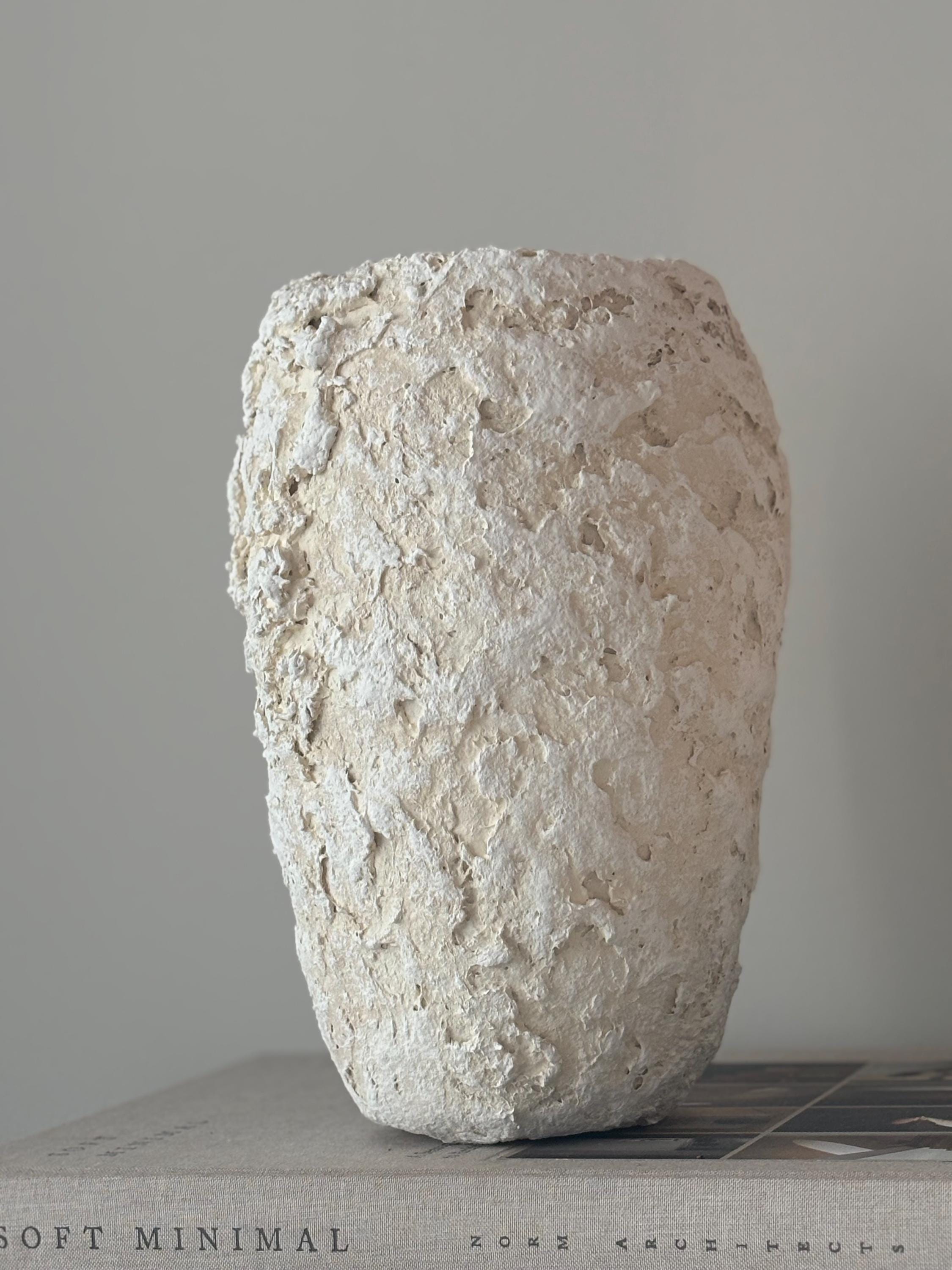Textured Paper Clay Vase: Japandi Minimalist Pottery, London Handmade ...