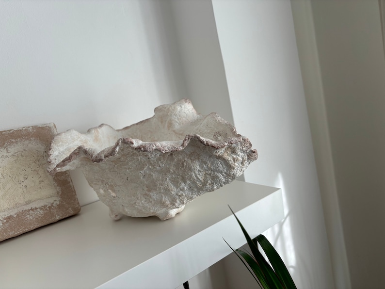 Nature Inspired Paper Mache Sculpture Bowl Wabi Sabi Vessel Art for ...