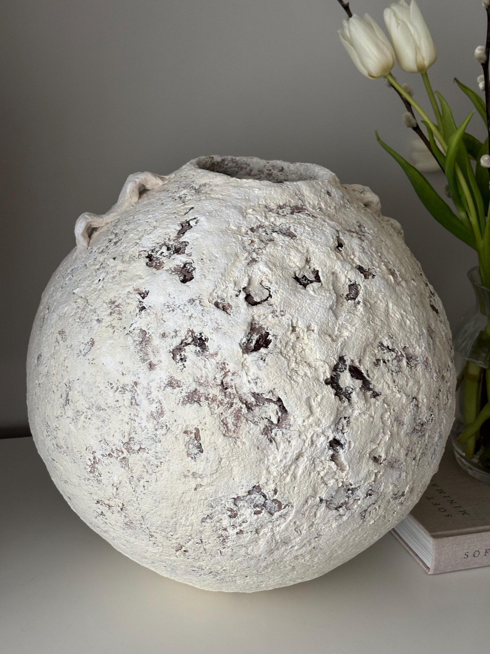 Extra Large Paper Clay Vase: Wabi Sabi Japandi Home Decor - Etsy