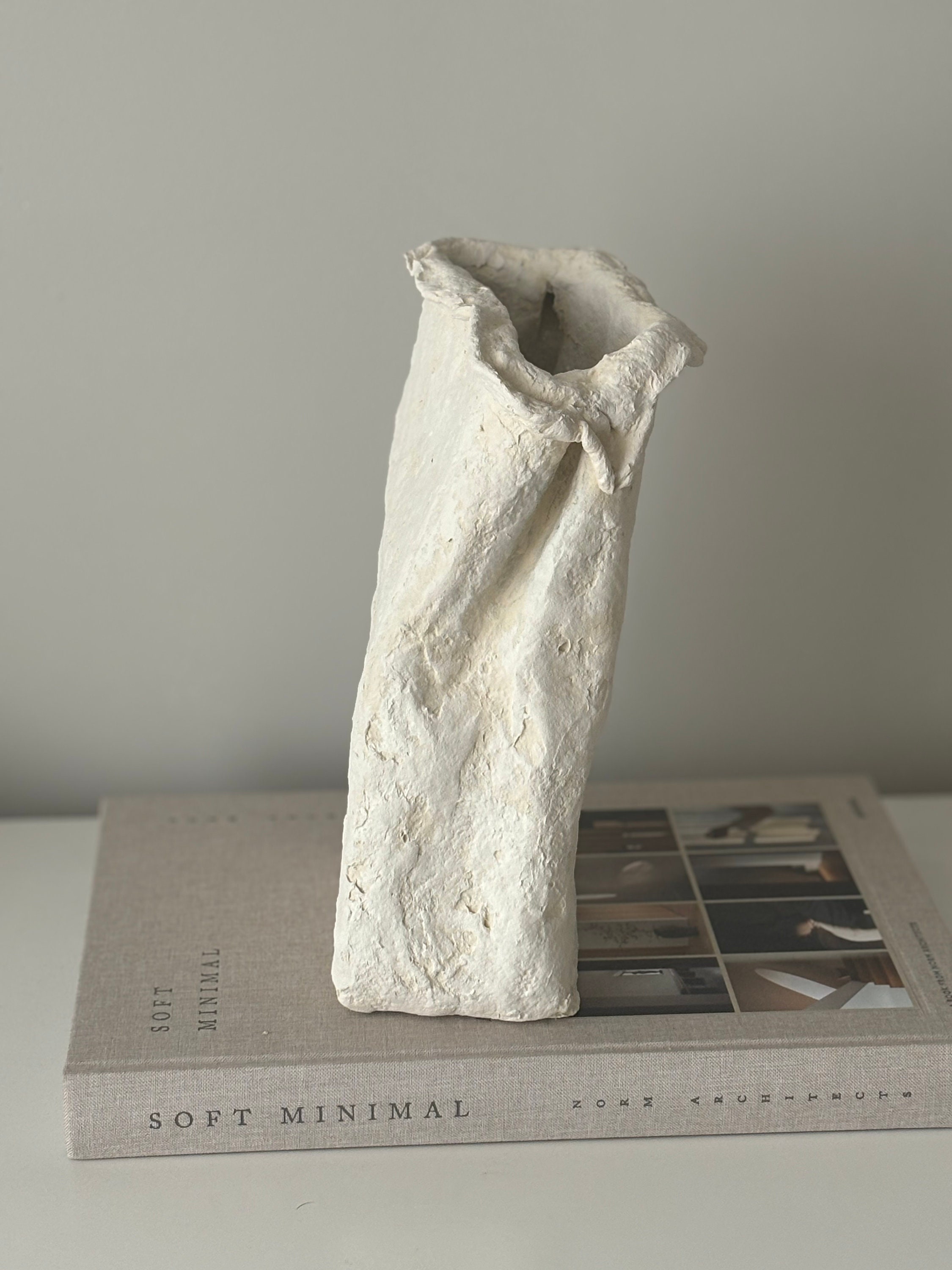 Paper Clay Sculpture Vase, Wabi Sabi Design Quirky Shelve Decor - Etsy