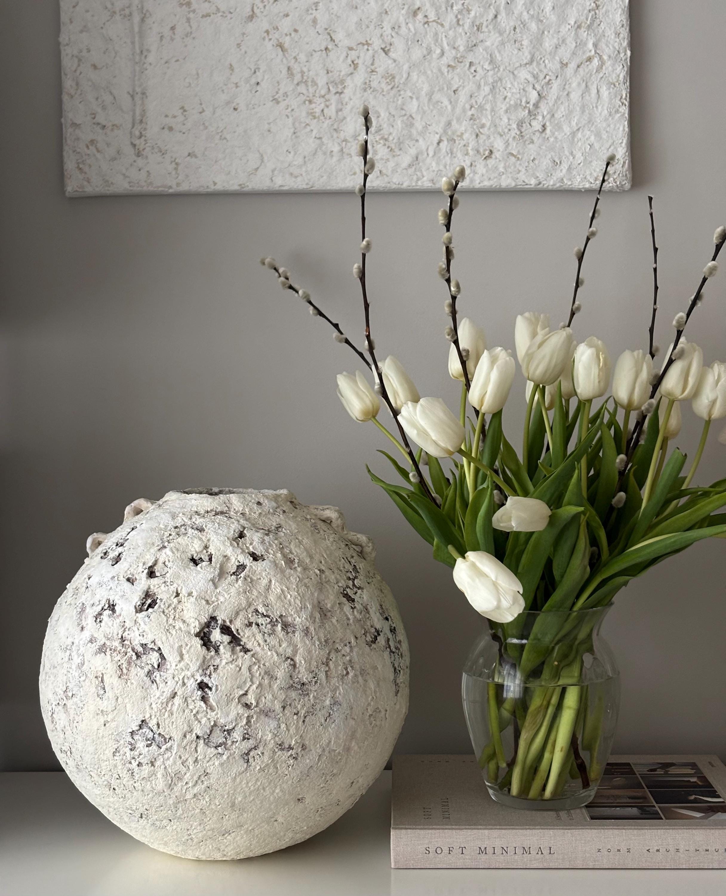 Extra Large Paper Clay Vase: Wabi Sabi Japandi Home Decor - Etsy
