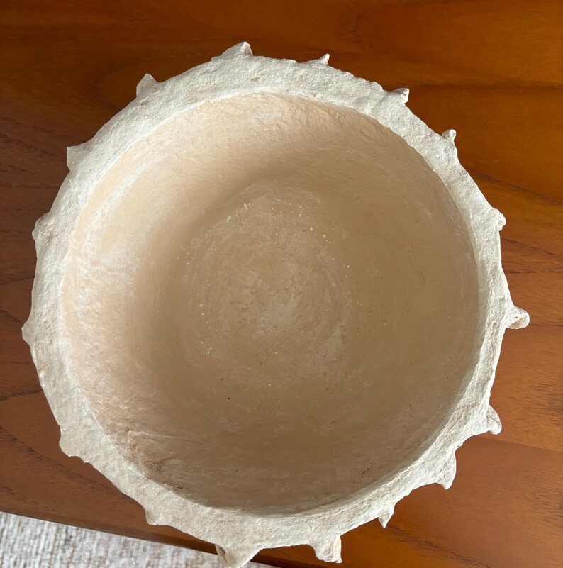 Handmade Paper Clay Bowl With Structural Ridges Detail, Wabi-sabi ...