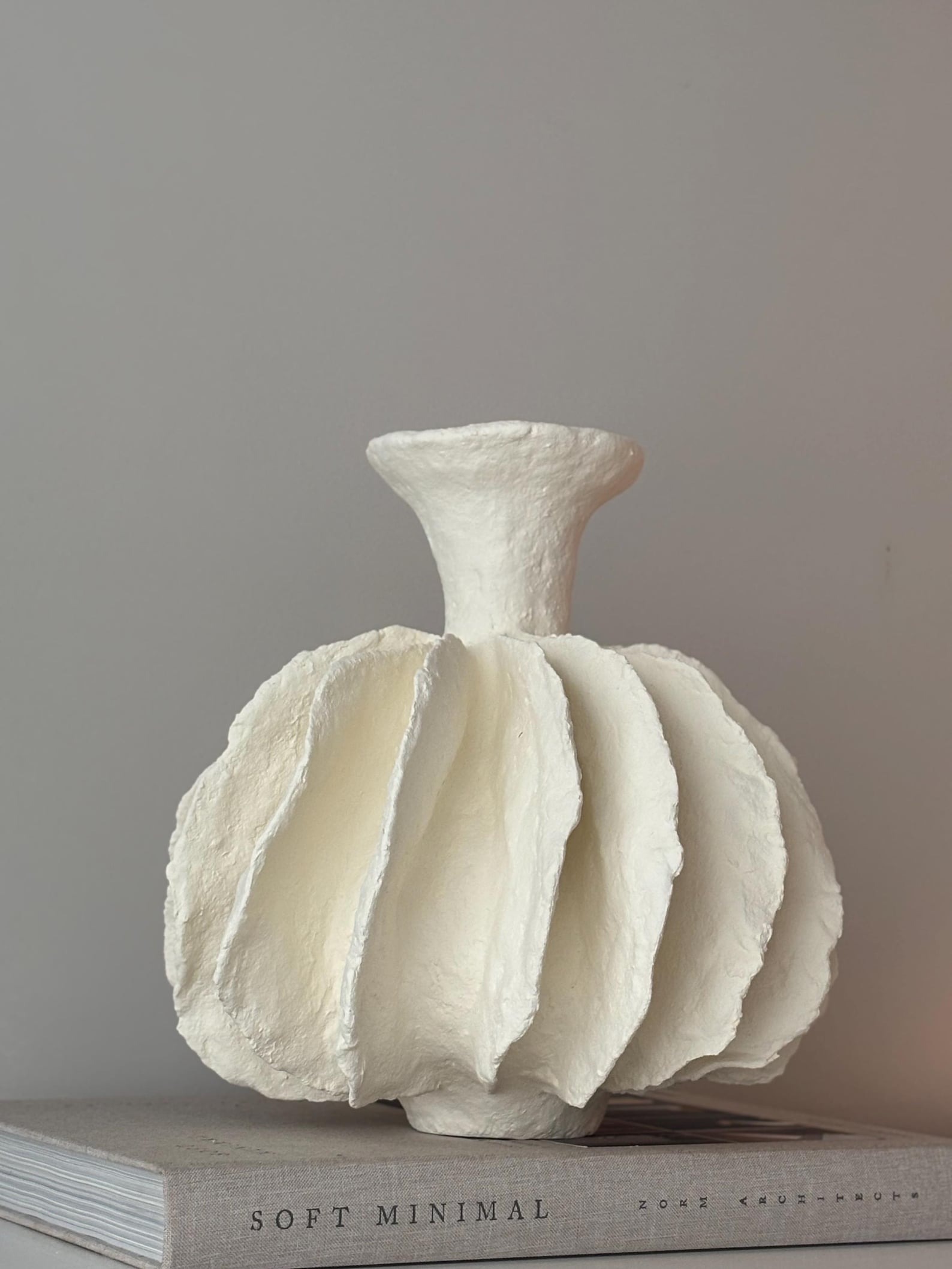 Handcrafted Paper Clay Sculpture Vase: Wabi-sabi Home Decor - Etsy