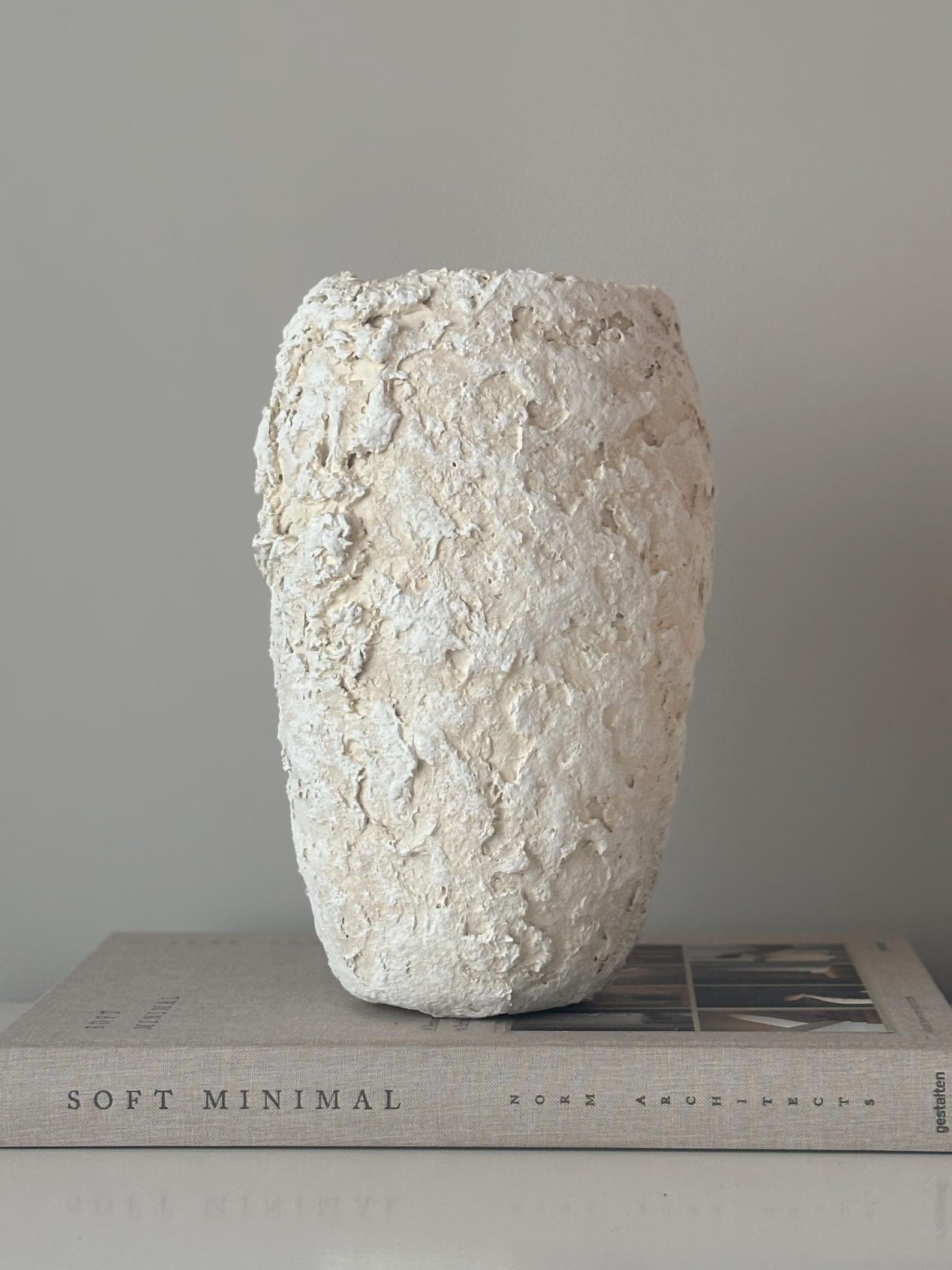 Textured Paper Clay Vase: Japandi Minimalist Pottery, London Handmade ...