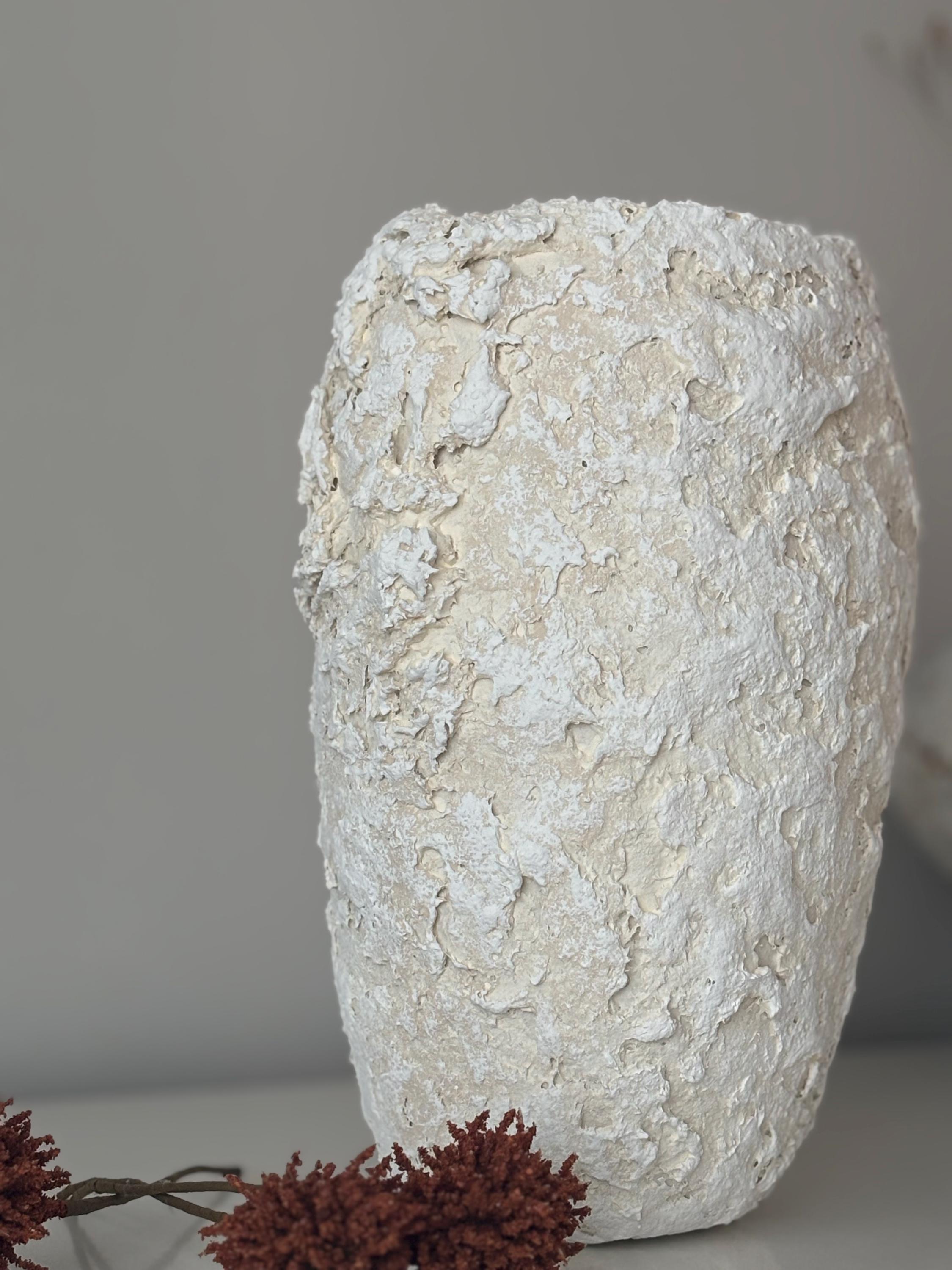 Textured Paper Clay Vase: Japandi Minimalist Pottery, London Handmade ...