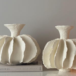 Handcrafted Paper Clay Sculpture Vase: Wabi-sabi Home Decor - Etsy