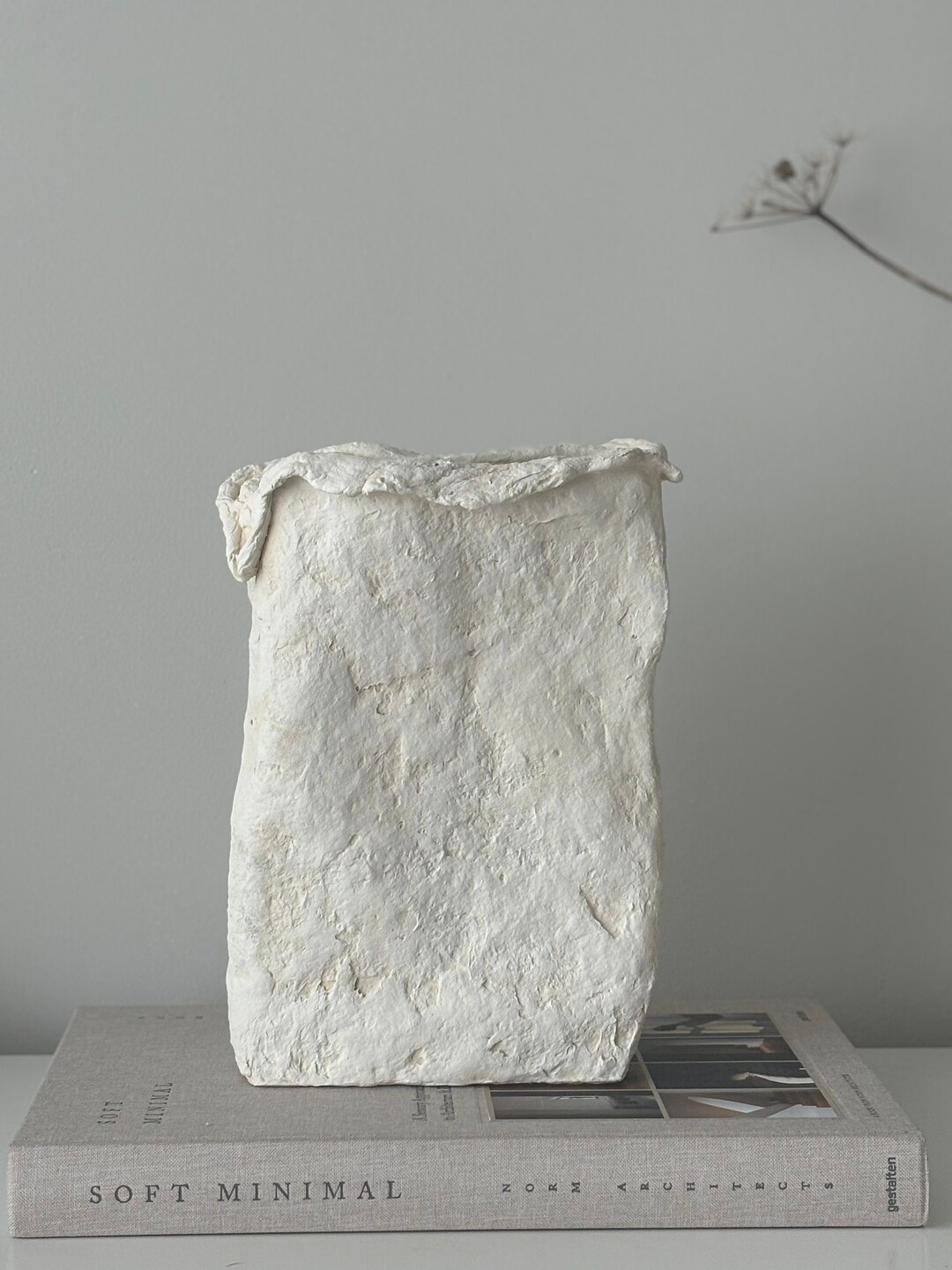 Paper Clay Sculpture Vase, Wabi Sabi Design Quirky Shelve Decor - Etsy