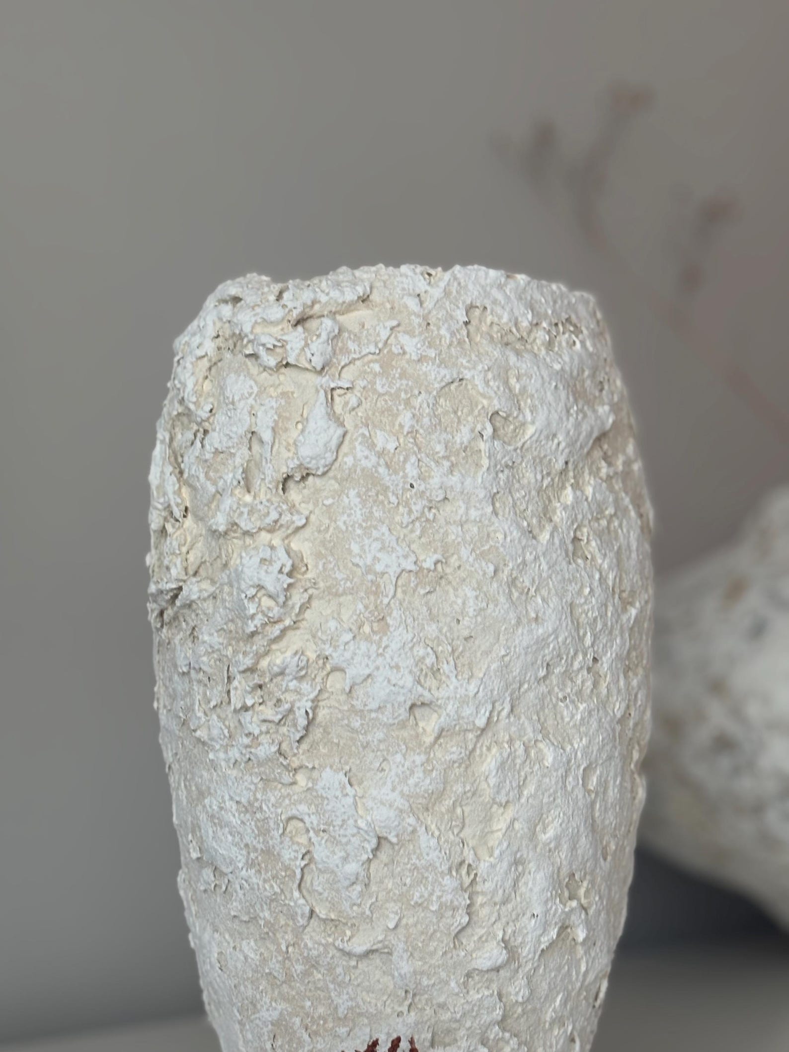 Textured Paper Clay Vase: Japandi Minimalist Pottery, London Handmade ...