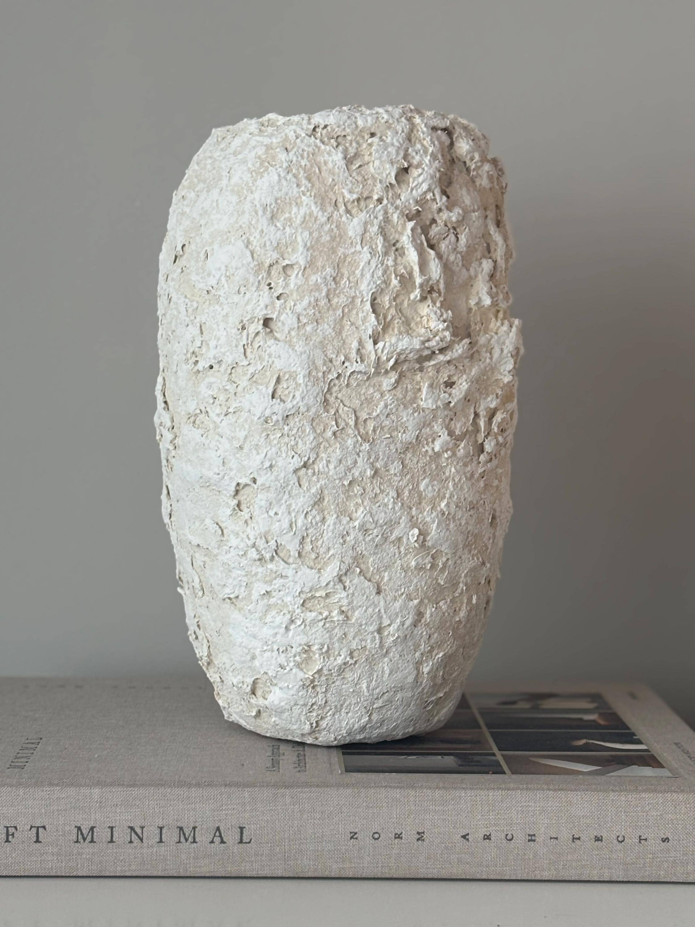 Textured Paper Clay Vase: Japandi Minimalist Pottery, London Handmade ...
