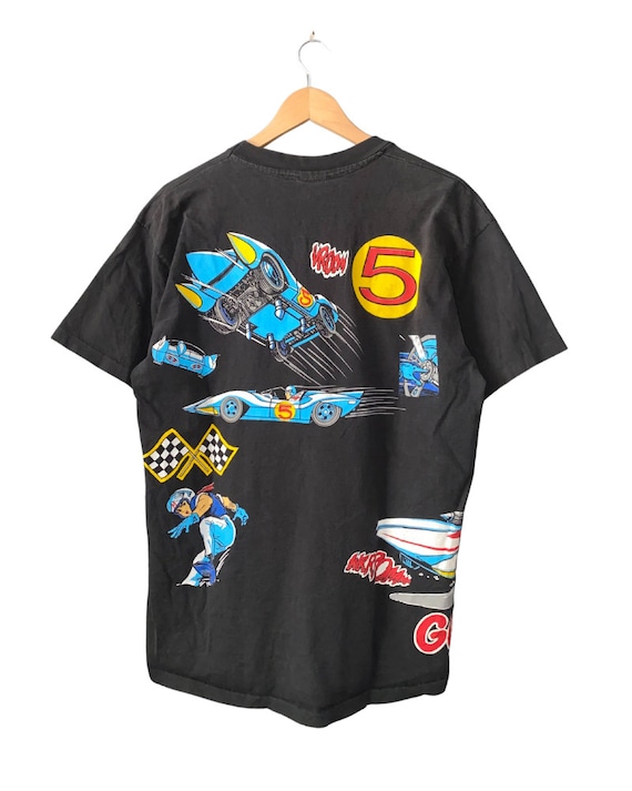 Vintage Speed Racer All Over Print T-shirt 1992 Single Vintage Speed Racer All Over Print T-shirt 1992 Single