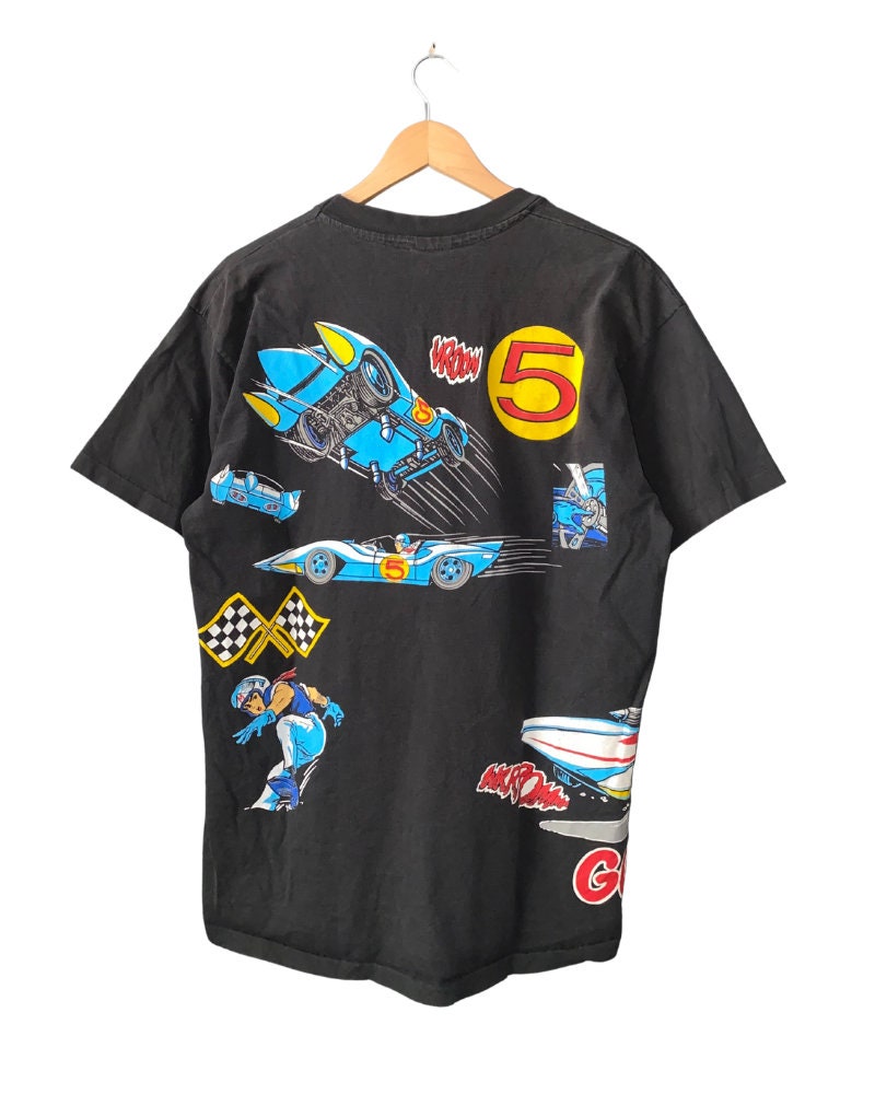Vintage Speed Racer All Over Print T-shirt 1992 Single Vintage Speed Racer All Over Print T-shirt 1992 Single