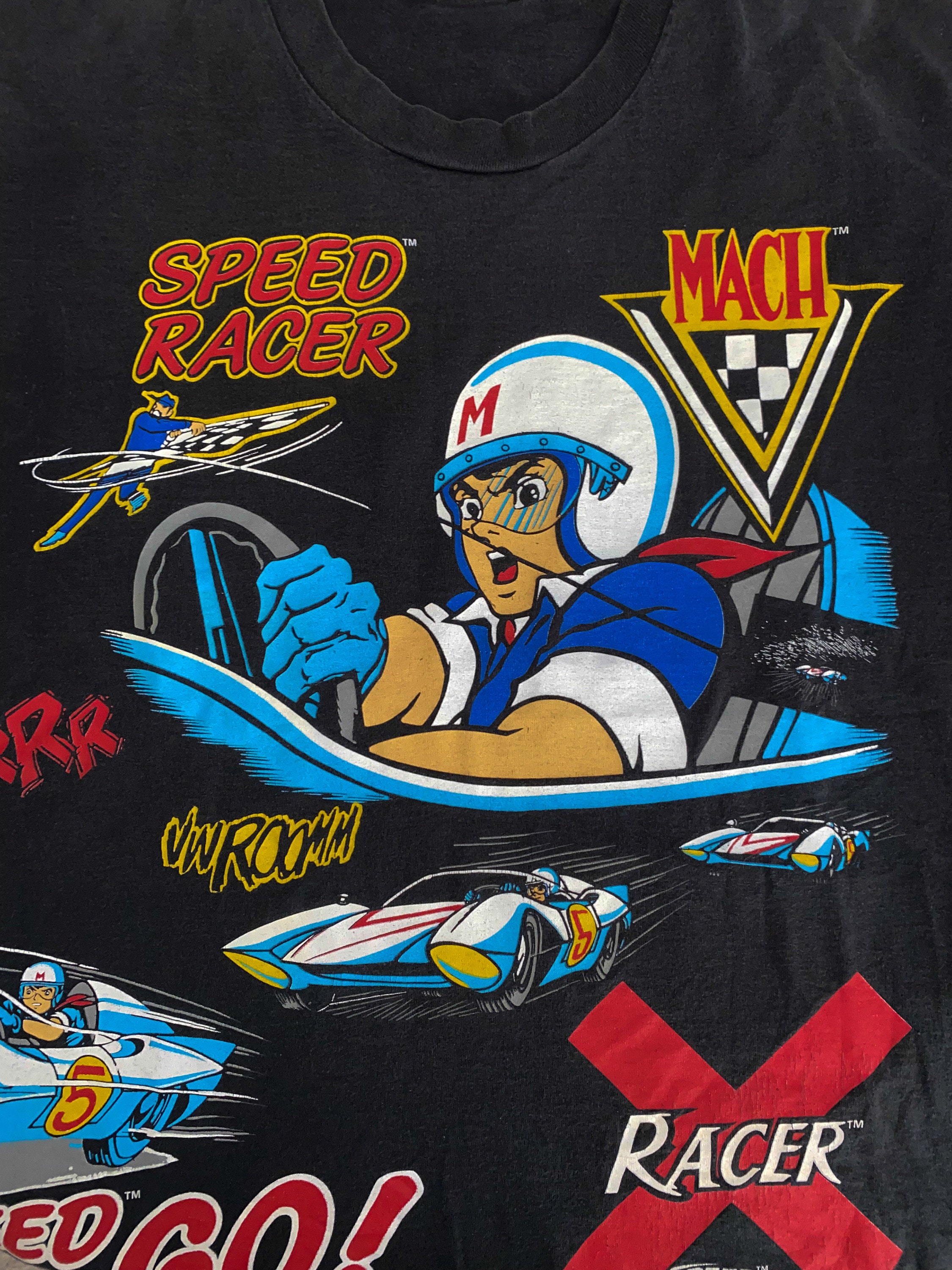 Vintage Speed Racer All Over Print T-shirt 1992 Single Vintage Speed Racer All Over Print T-shirt 1992 Single