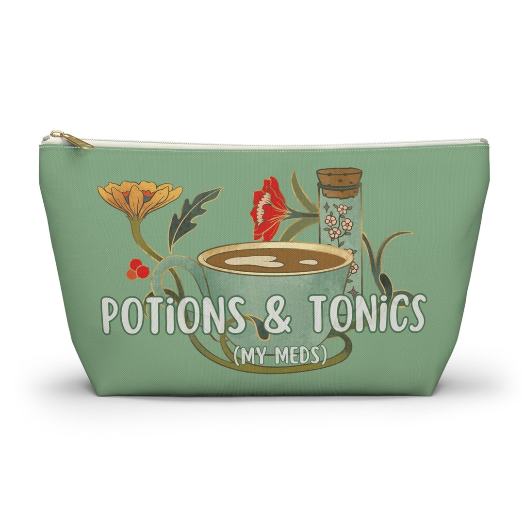 Green Witch Medication Pouch, Potions Tonics Wellness Bag, Cosmetics ...