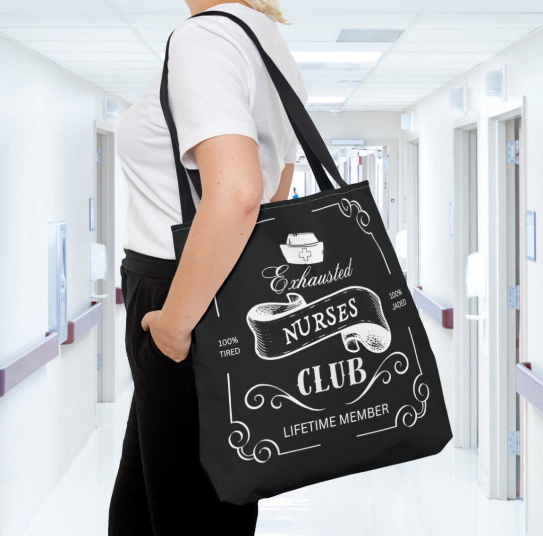 Funny Nurses Tote, Health Care Gift, Exhausted Humans, Medical Provider ...