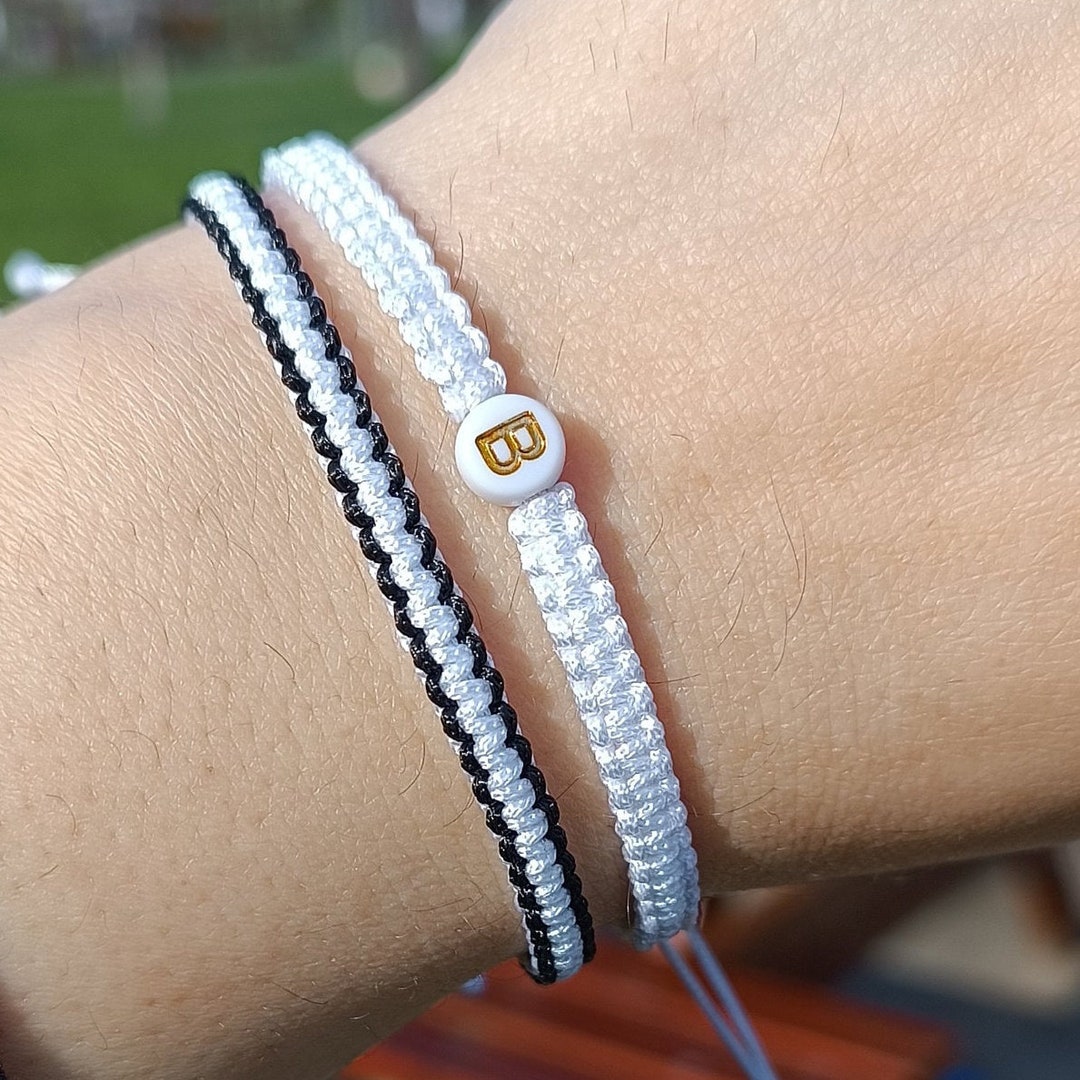 Set of 2 Custom Couple Bracelets , Gift for Couple , Friendship ...