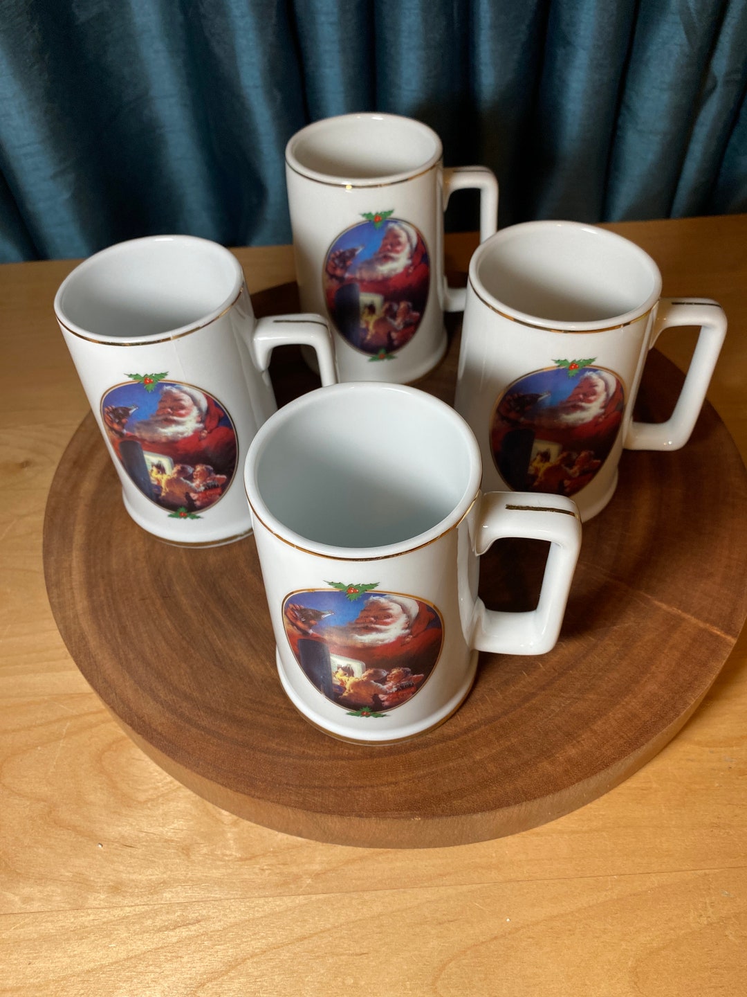 Coca Cola Santa Mugs Set of 4 - Etsy