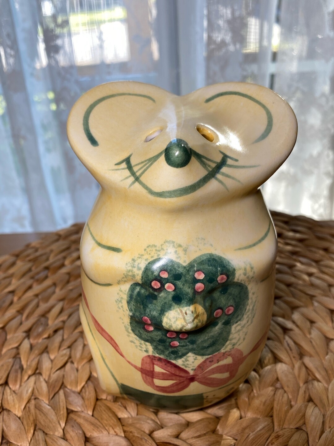 Vintage Mouse Shaped Parmesan Cheese Shaker, Large, Hand Painted by ...
