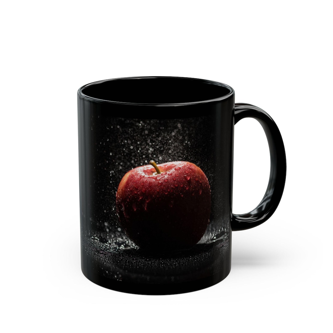 Mug With a Big Red Apple, Mug, Drinking Vessel, Tea Cup, Coffee Cup ...