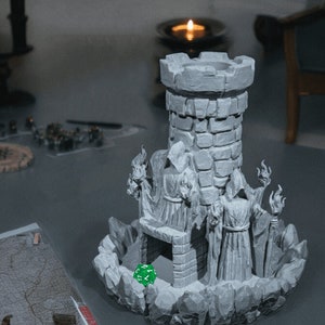 3d Printed Mad Wizards Dice Tower - Etsy