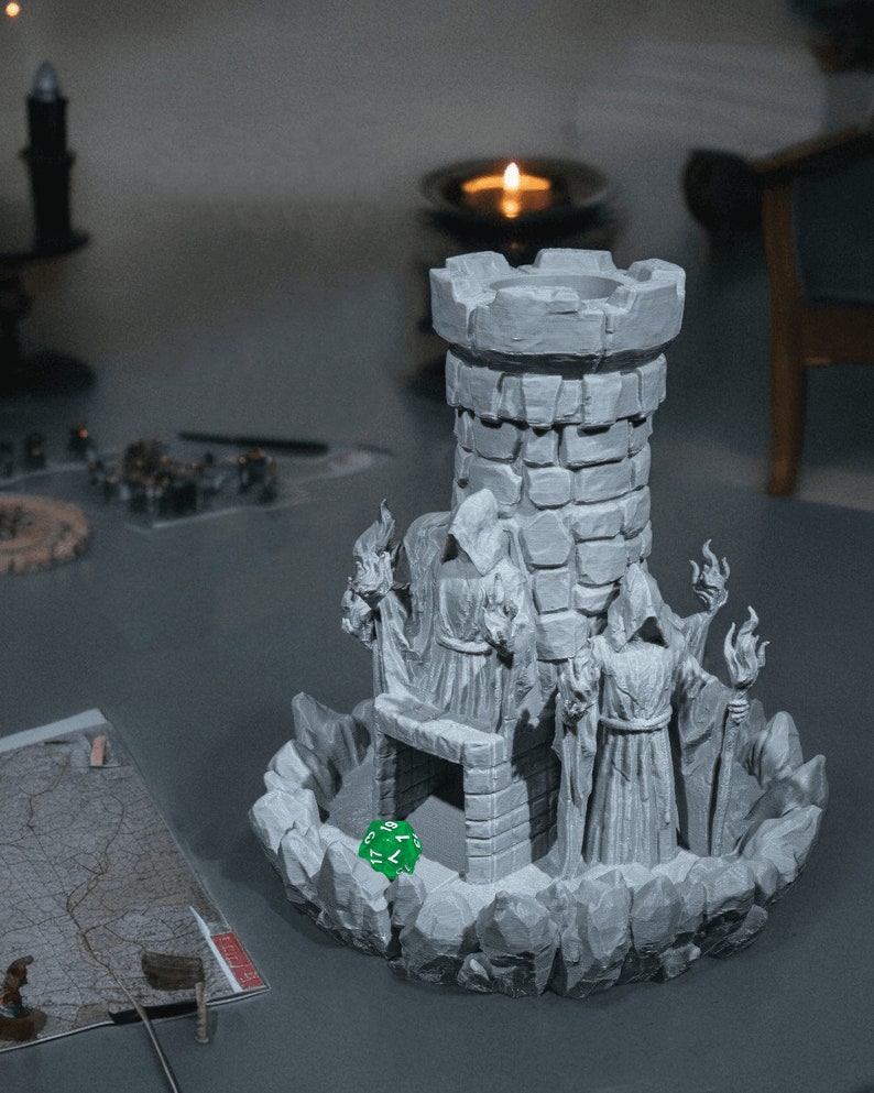3d Printed Mad Wizards Dice Tower - Etsy