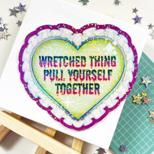 Baldur’s Gate 3 Quote Holographic Heart Vinyl Sticker - Etsy