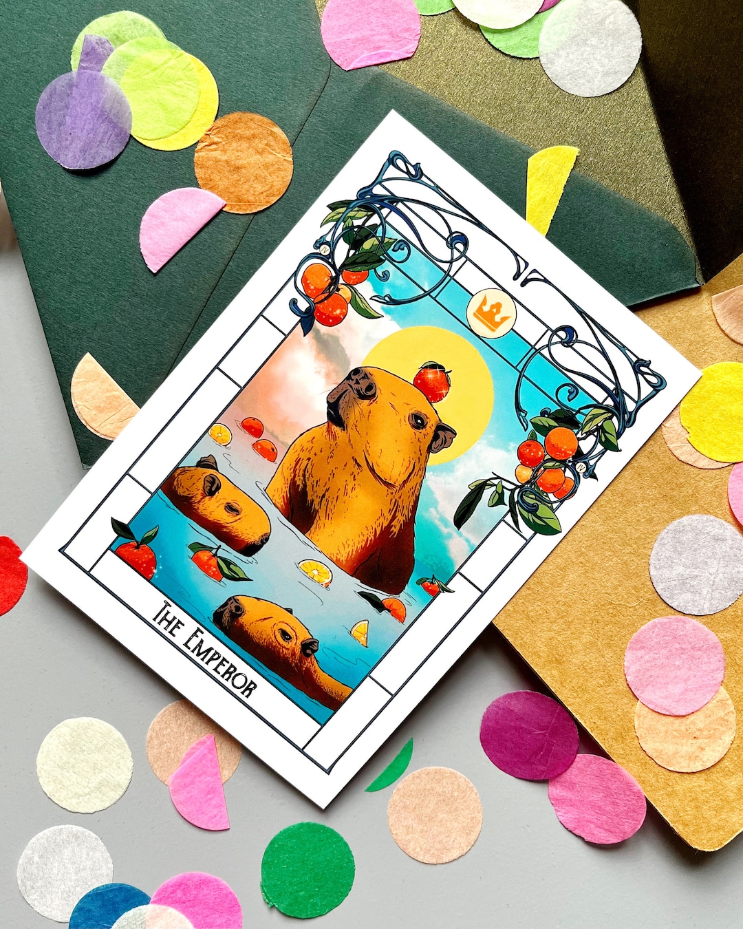The Emperor Tarot Card Capybara Art Print - Etsy