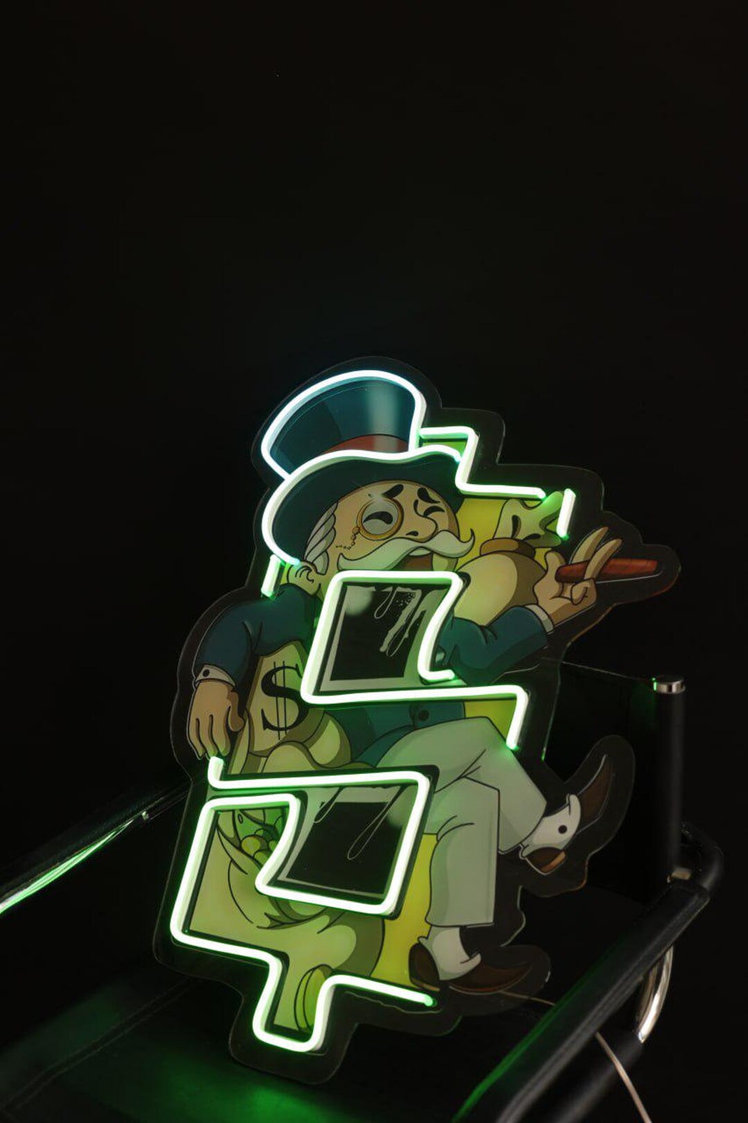 Monopoly Money Bag Neon LED Sign – Custom Dollar Sign Art, Green Neon ...