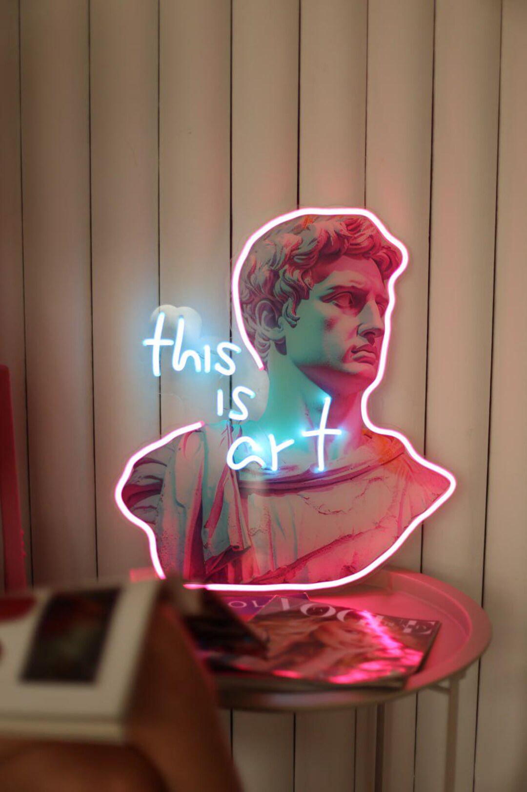 Custom Neon This is Art LED Wall Sign Julius Caesar Pop Art Decor With ...