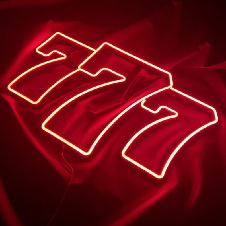 Triple Sevens Neon Sign - Luck and Style Combined - Etsy