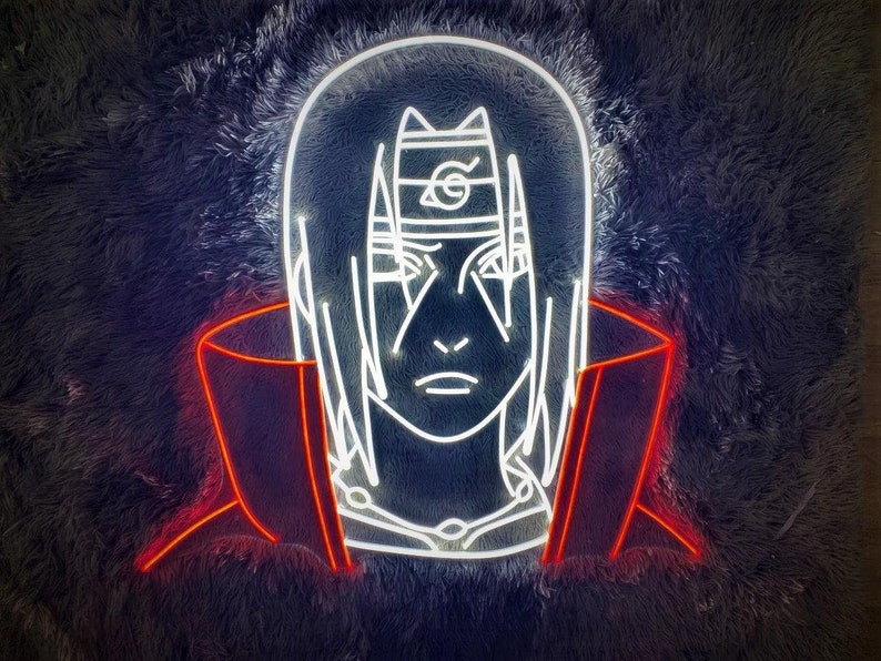 Itachi Uchiha Inspired Neon Sign LED Silhouette Light for Anime Fans ...