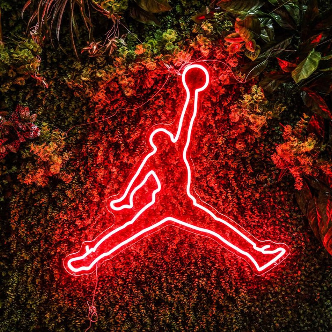 Legendary Basketball Player Neon Sign High-flying Dunk LED Wall Art for ...