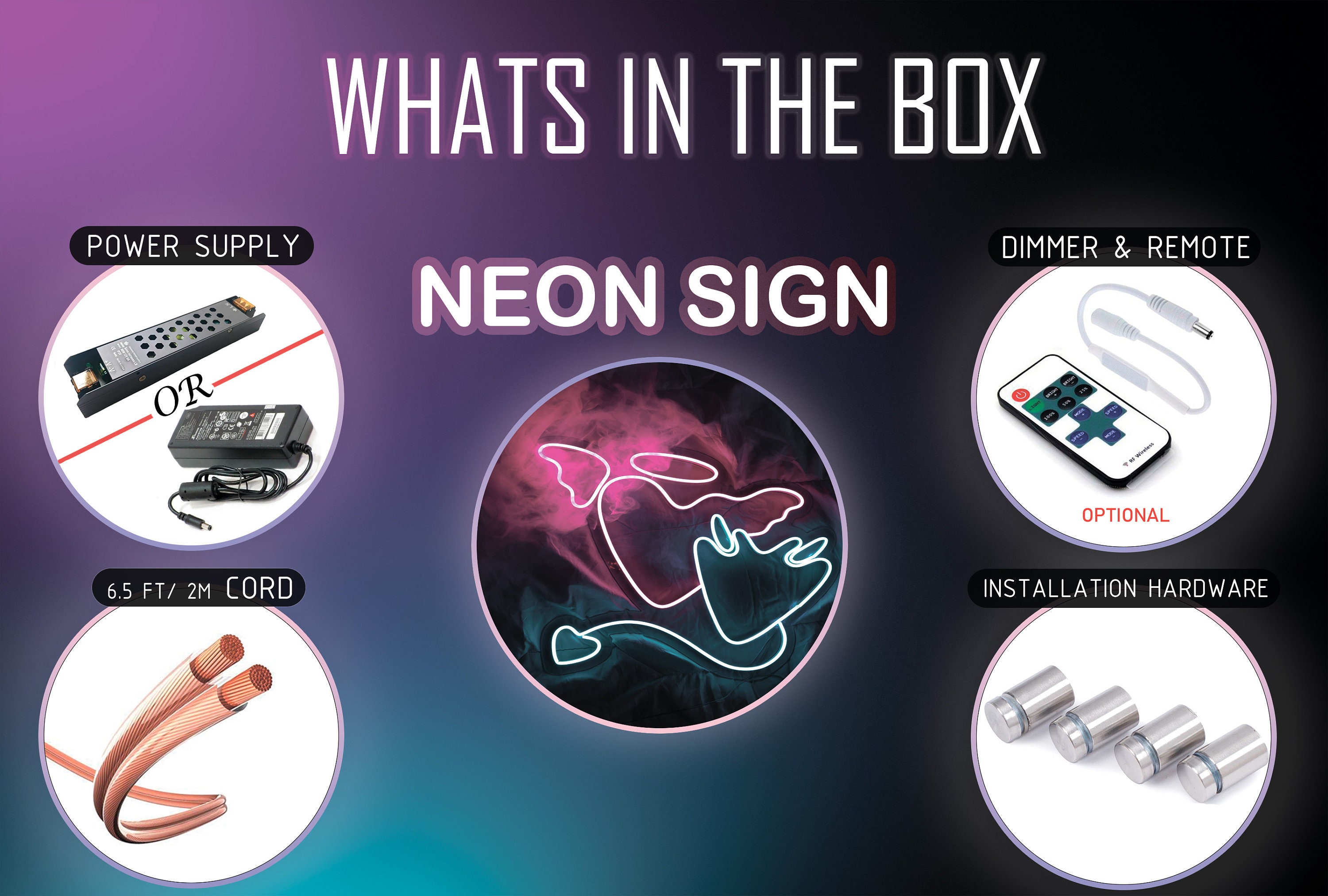 Sacred Om Symbol Neon Light, Spiritual Energy Wall Sign, Meditation ...