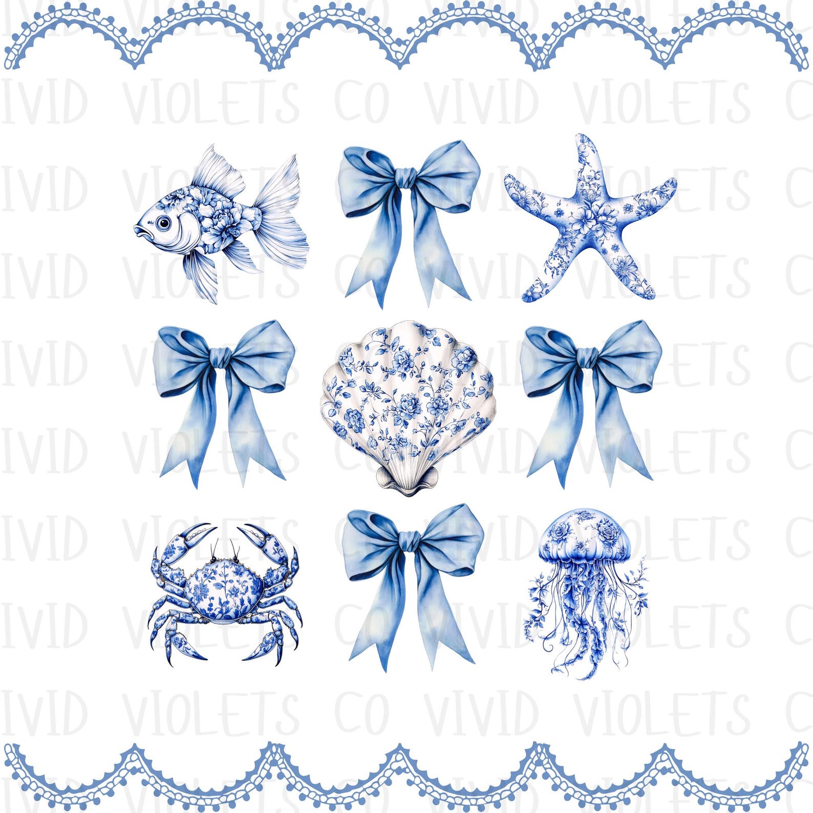 Coquette Summer PNG, Oyster Design, Blue Shell PNG, Coastal ...